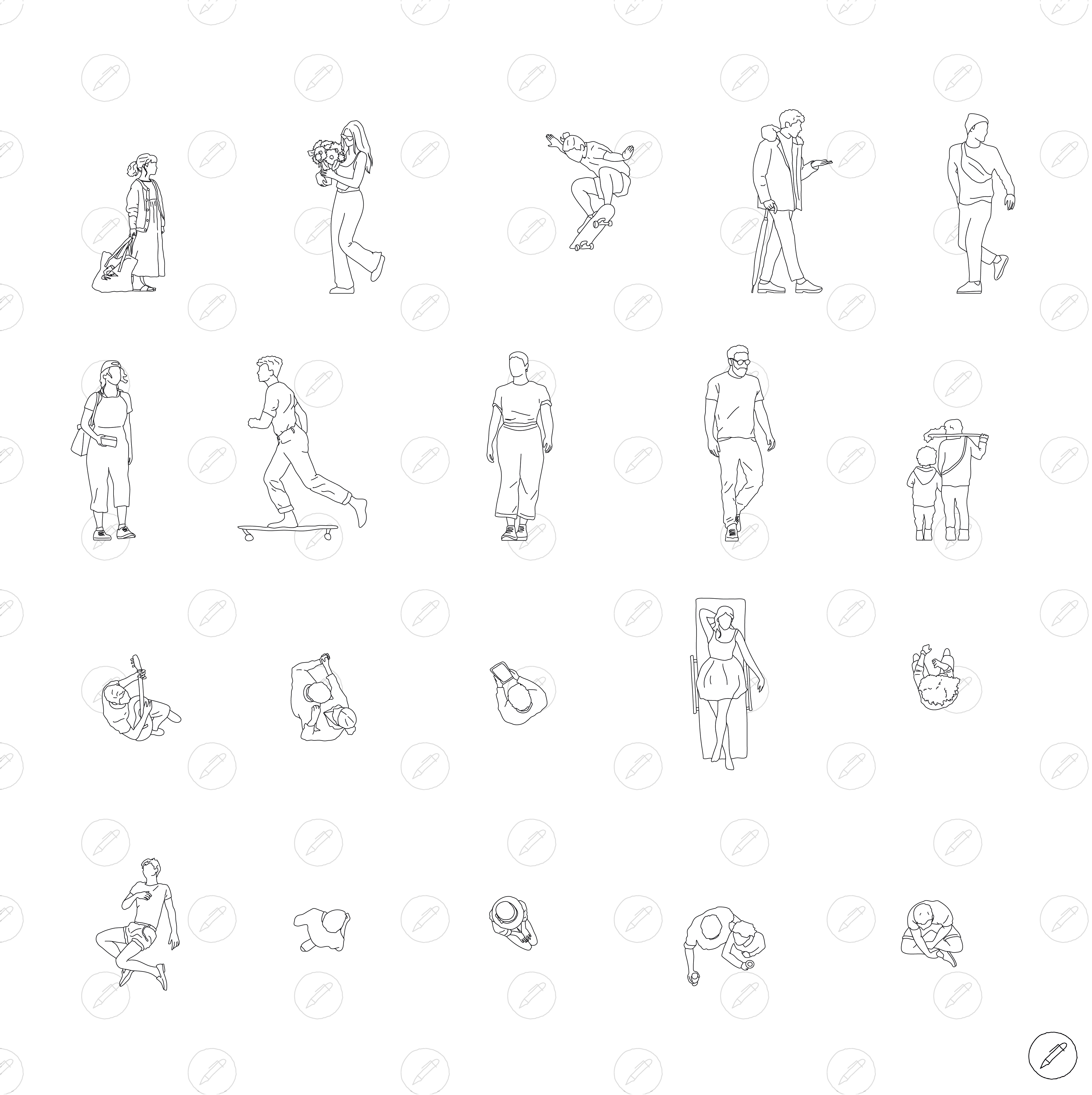 Cad & Vector - Casual People – CAD Lab Studio