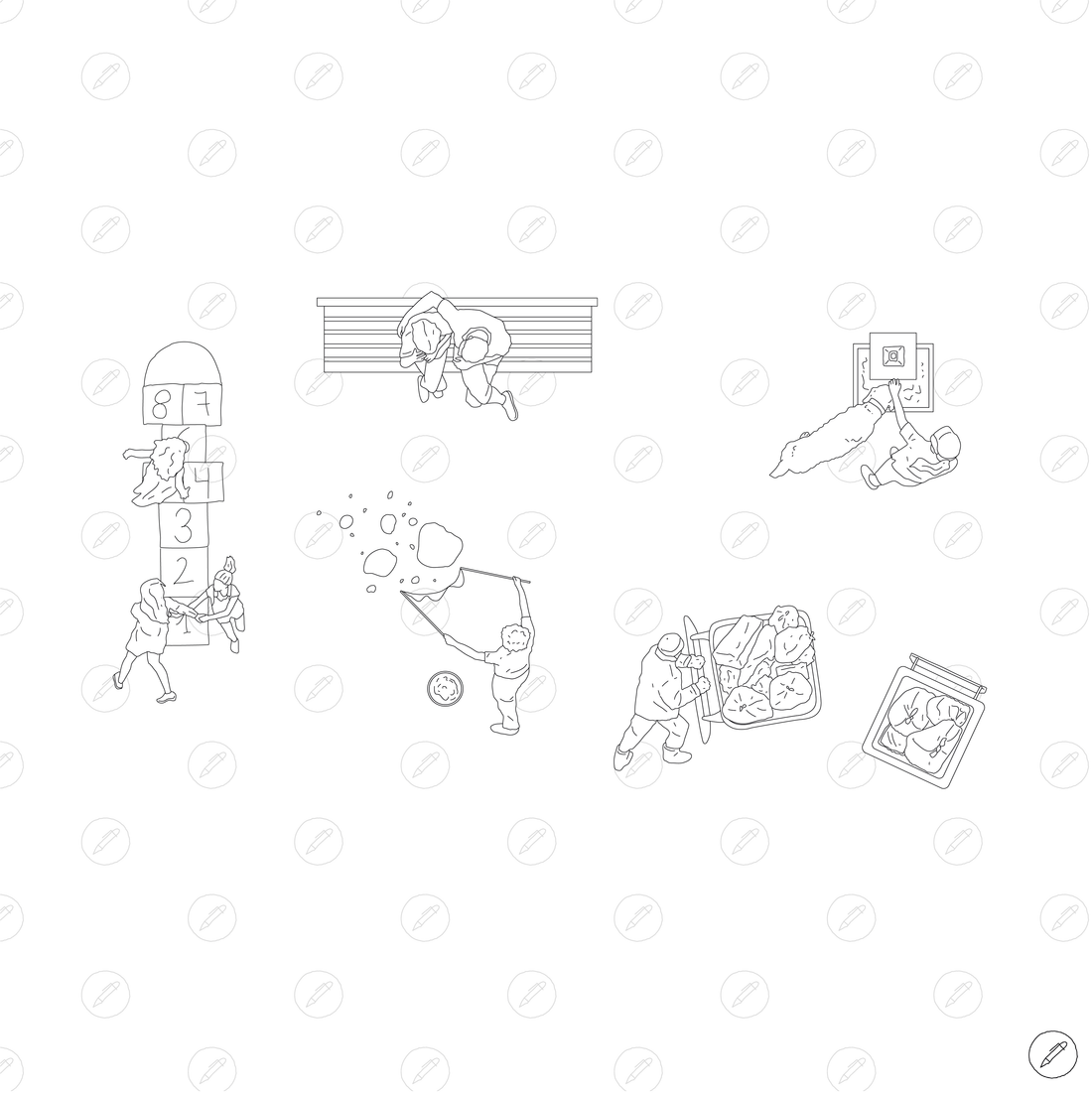 Cad & Vector - Street Activity Entourage – CAD Lab Studio